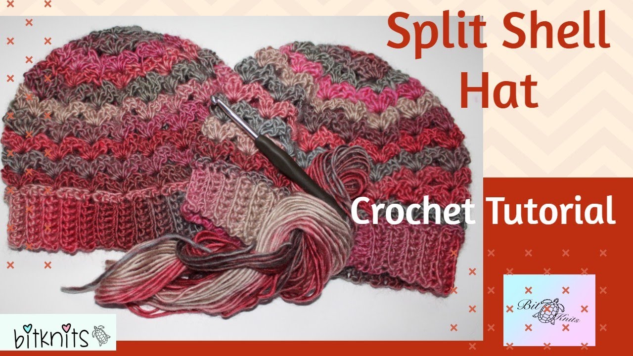 Split Shell Hat Crochet Tutorial - YouTube
