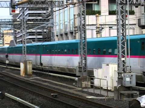 E5系はやて+E3系こまち(後期車IGBT VVVF車)東京駅到着 - YouTube