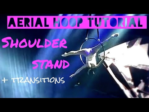 Easy Intermediate AERIAL HOOP (Lyra) Tutorial: SHOULDER STAND SPLIT - YouTube