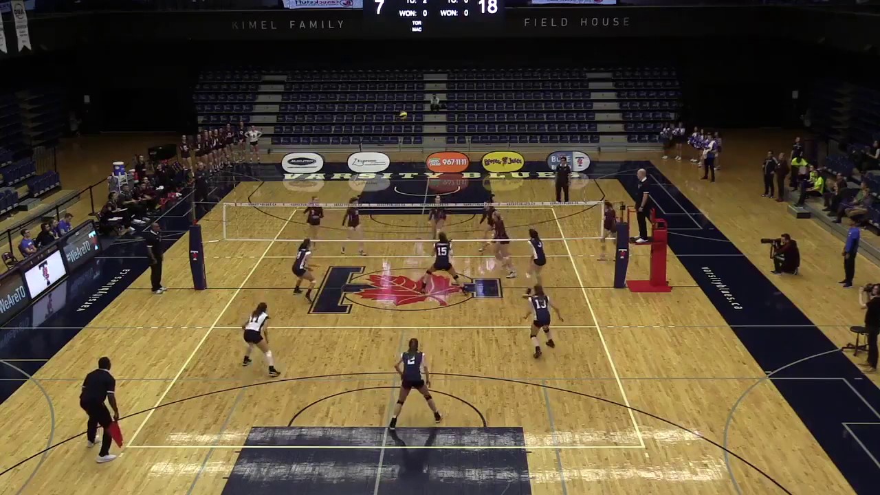 McMaster Women's Volleyball vs #2 Toronto (Feb 4, 2017) - YouTube