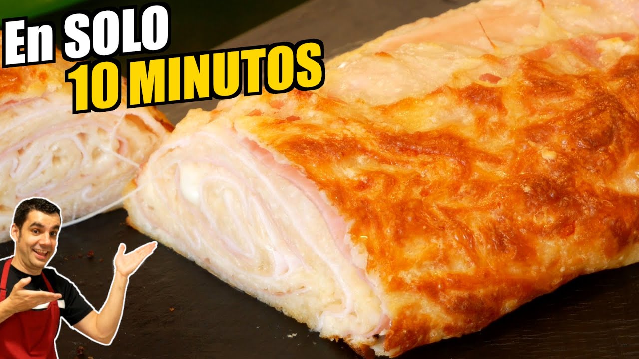 ROLLO de QUESO y jamón delicioso rápido y fácil!¡No te la pierdas! 😍 ...