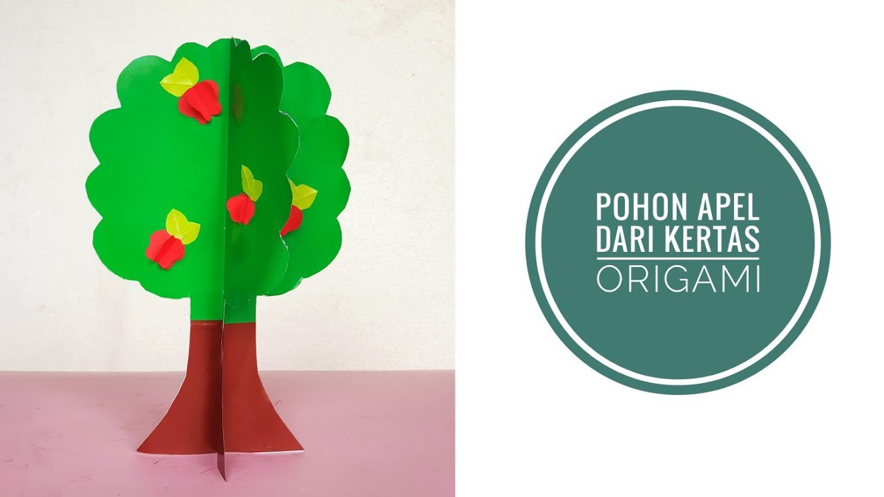 Karya 3 Dimensi || Cara Membuat Pohon Dari Kertas Origami - YouTube