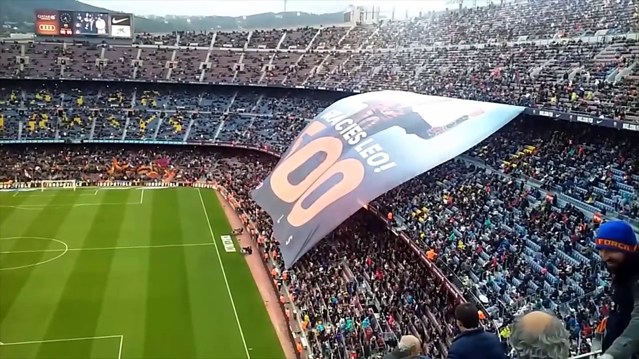 Leo Messi 500. Goal Tribute Tifo 2017-04-26 / Camp Nou - YouTube