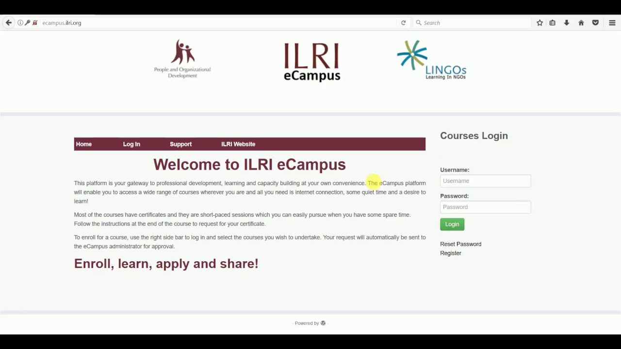 Enrolling for a course in eCampus - YouTube
