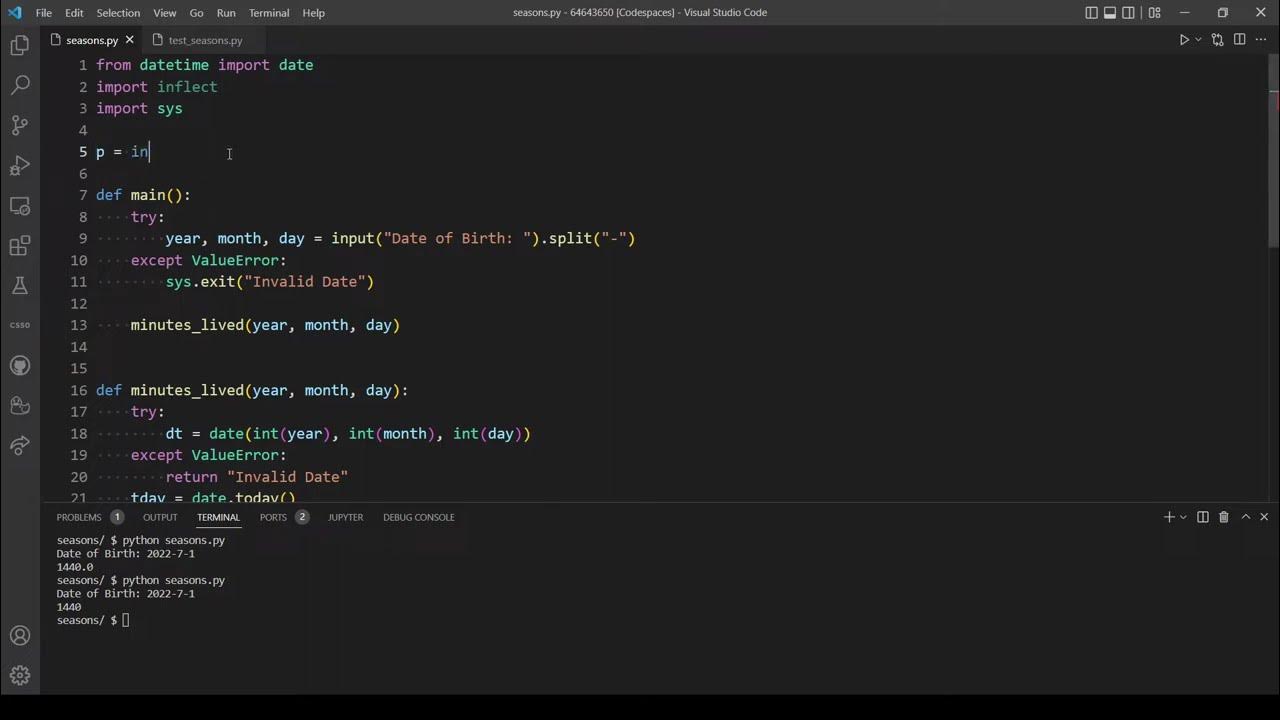 Seasons of Love -Problem Set 8 (CS50's Introduction to Programming with ...