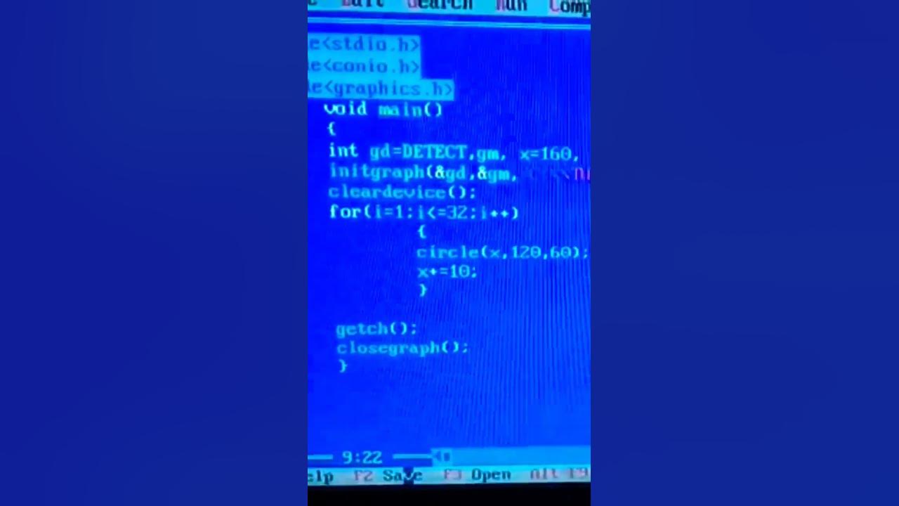 Circel Pattern Using C Language Coding Viral Programming Clanguage