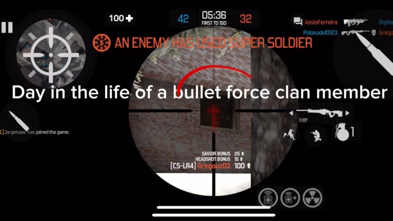 Day in the life of a bullet force clan member #2 - YouTube