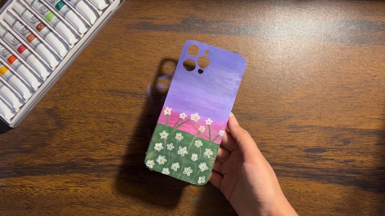Phone Case Painting || Easy Paintings on Phone Covers || Paintings for ...
