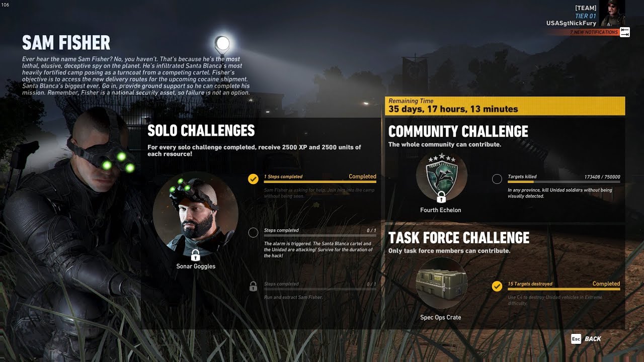 Wildlands: Sam Fisher Goggles : GhostRecon