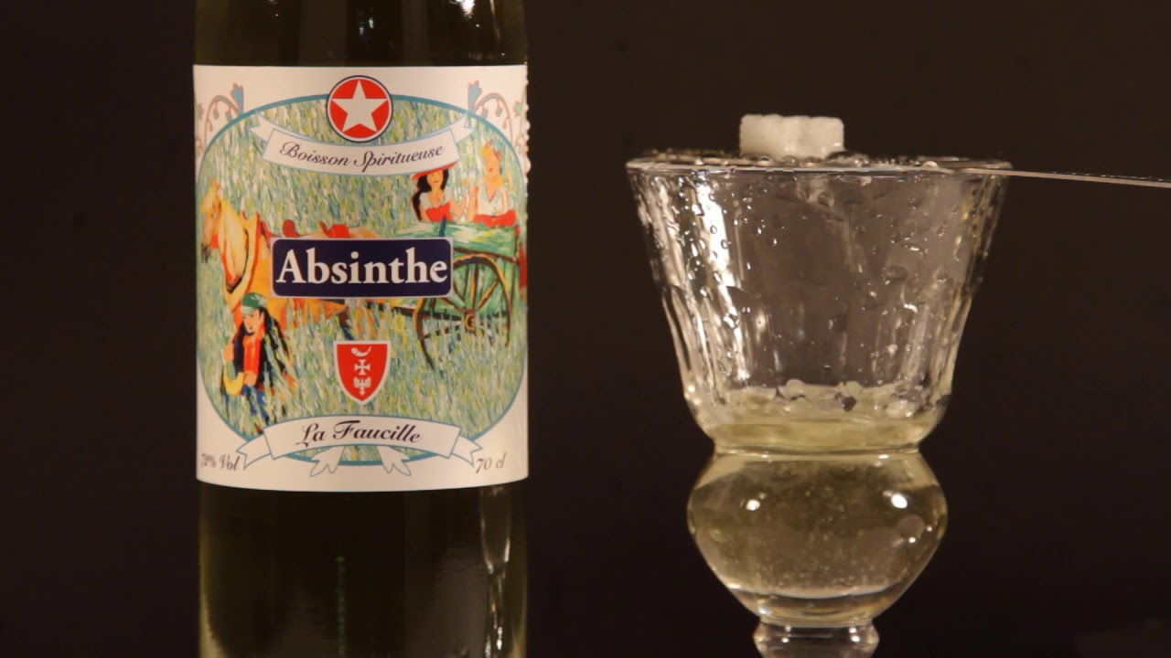Louche of the organic absinthe La Faucille - YouTube