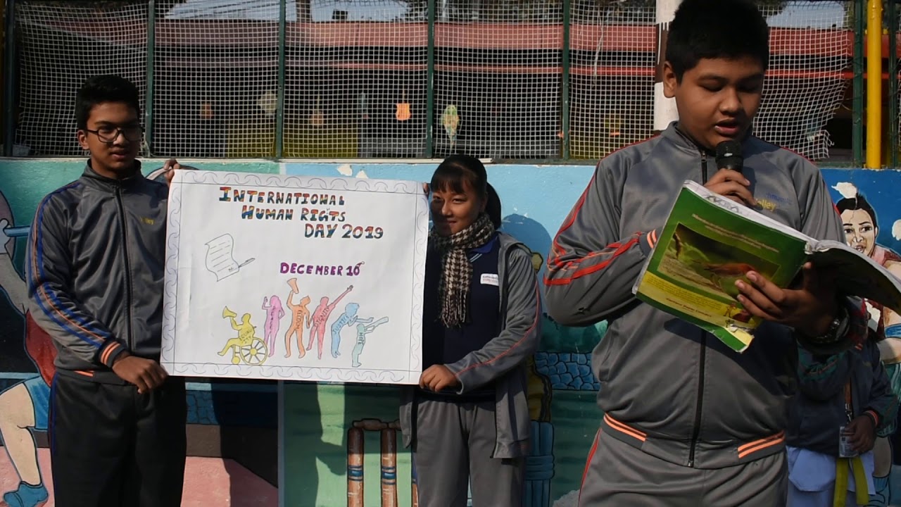 Utsav Raj Bajracharya giving short speech on the topic of ...