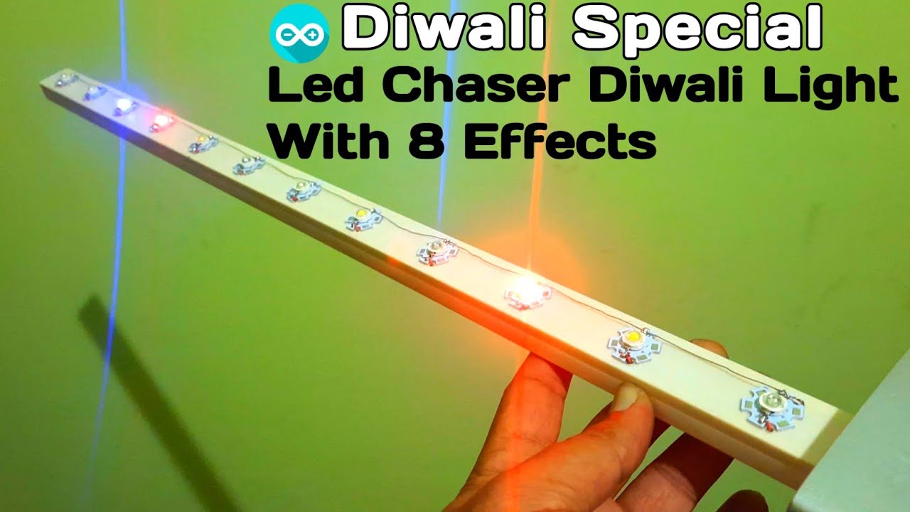 Led chaser diwali light | diwali light decoration Ideas | how to make ...