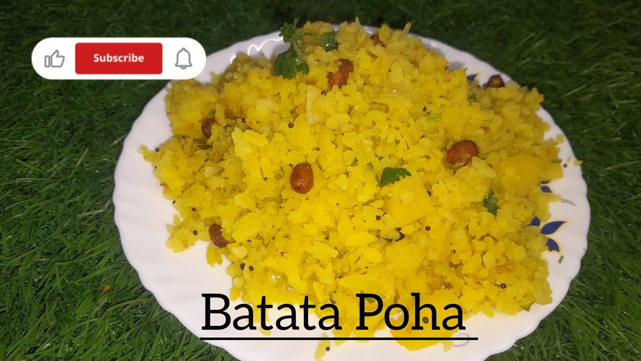Batata Poha Recipe, Poha Recipe, Maharashtra style Poha Batata. Tanvira ...