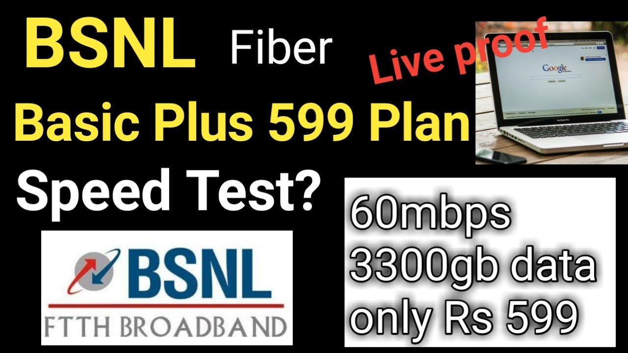 BSNL FTTH 599 PLAN SPEED TEST|60 MBPS|BHARAT FIBER 599 PLAN SPEED TEST ...