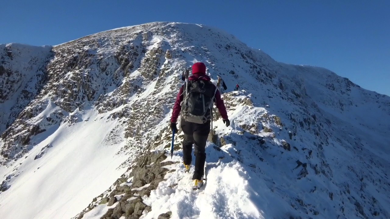 Striding Edge Winter Ascent Of Helvellyn - YouTube
