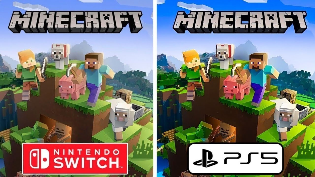 Minecraft PS5 vs Nintendo Switch Graphics Comparison - YouTube