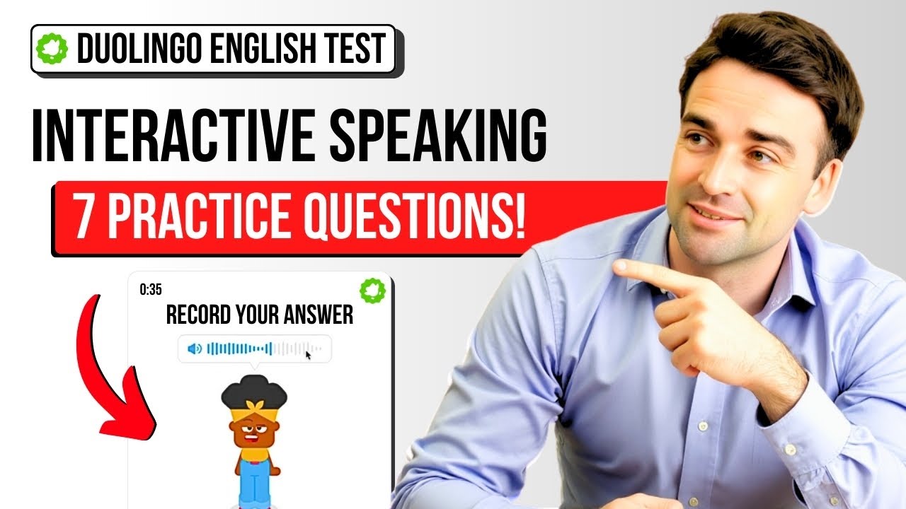 Duolingo Test SPEAKING Practice! Interactive Speaking - 7 Questions ...
