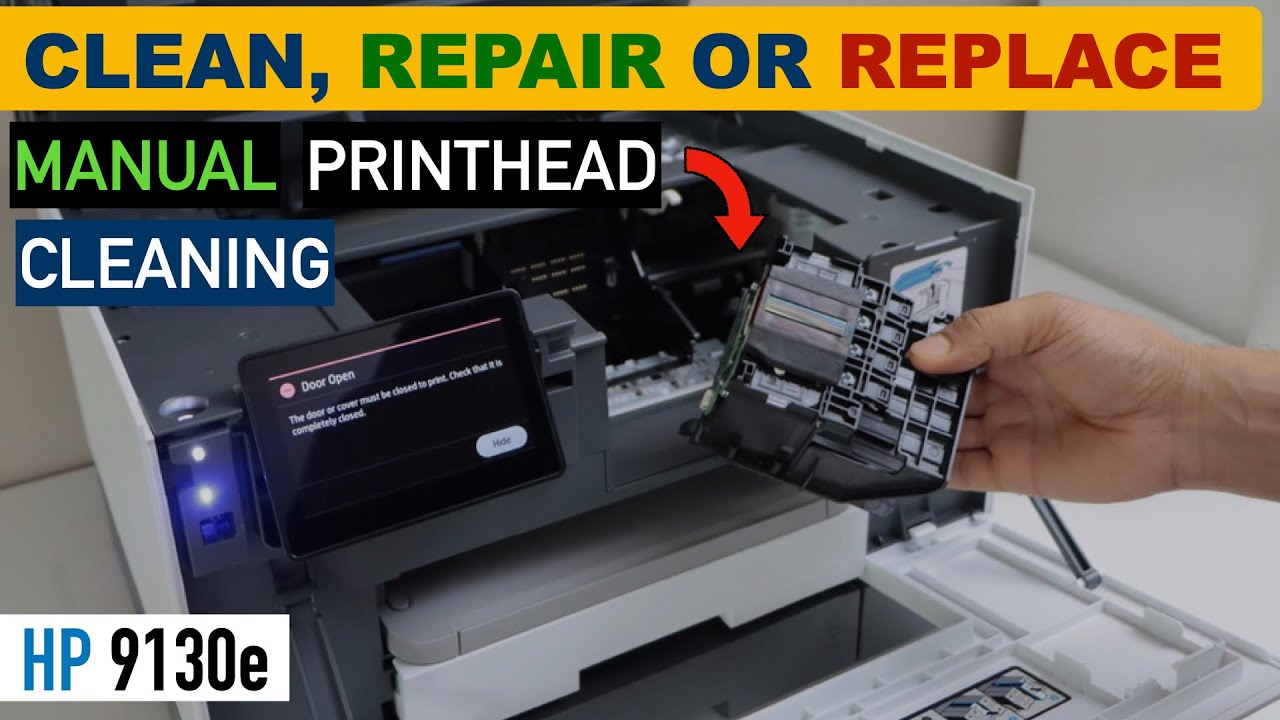 HP OfficeJet Pro 9130e Printhead Cleaning (Replace, Repair or Clean ...