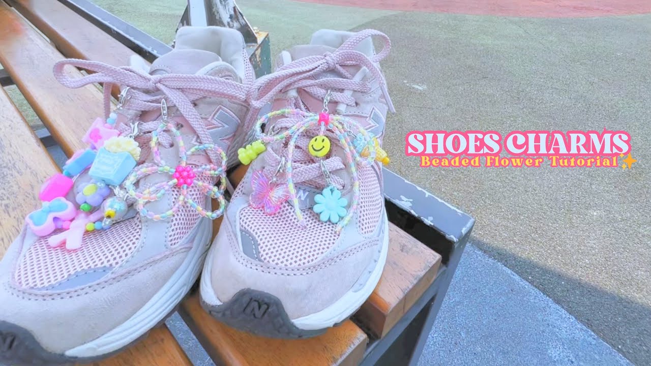 DIY Shoes Charm | Gantungan Sepatu | Beads Tutorial | DIY Beaded Flower ...