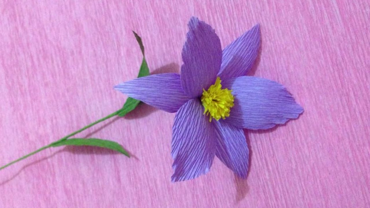 How to Make Wild Crepe Paper flowers - Flower Making of Crepe Paper ...