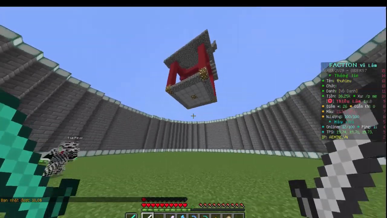 MINECRAFT|SINH TỒN SEVER TẬP 2: ĐI PVP TRONG SERVER AEMine.com - YouTube