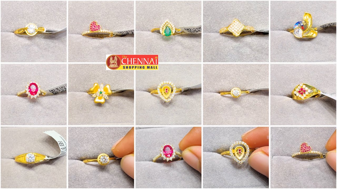 1 gm to 4 gms lightweight rings designs | lightweight gold ring ...