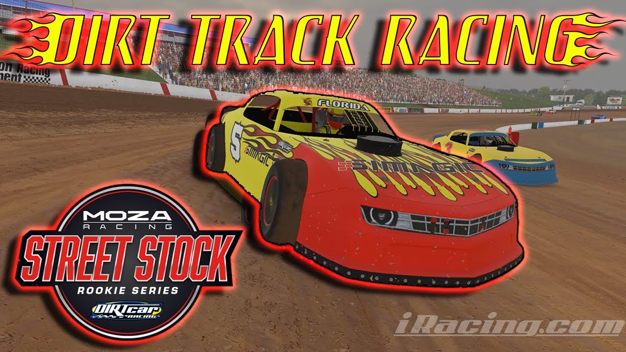 DIRTcar SS MOZA Racing street stock dirt oval at Lanier! VR sim racing ...