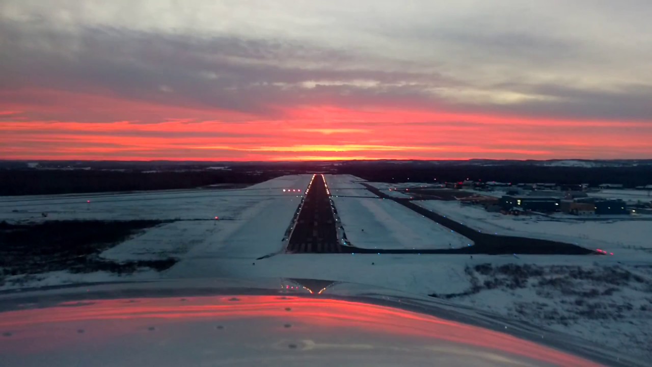 Landing at Dusk CYPQ - YouTube