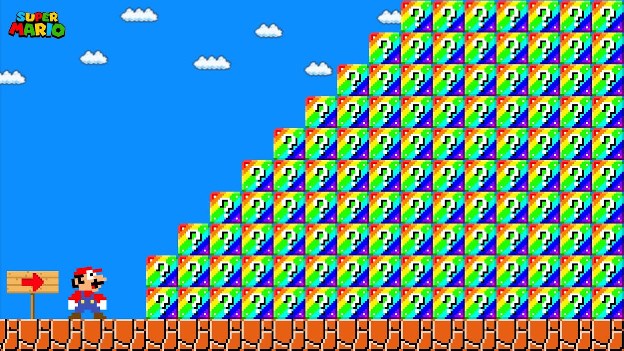 Can Mario Collect 999 item Blocks Rainbow in New Super Mario Bros Wii ...
