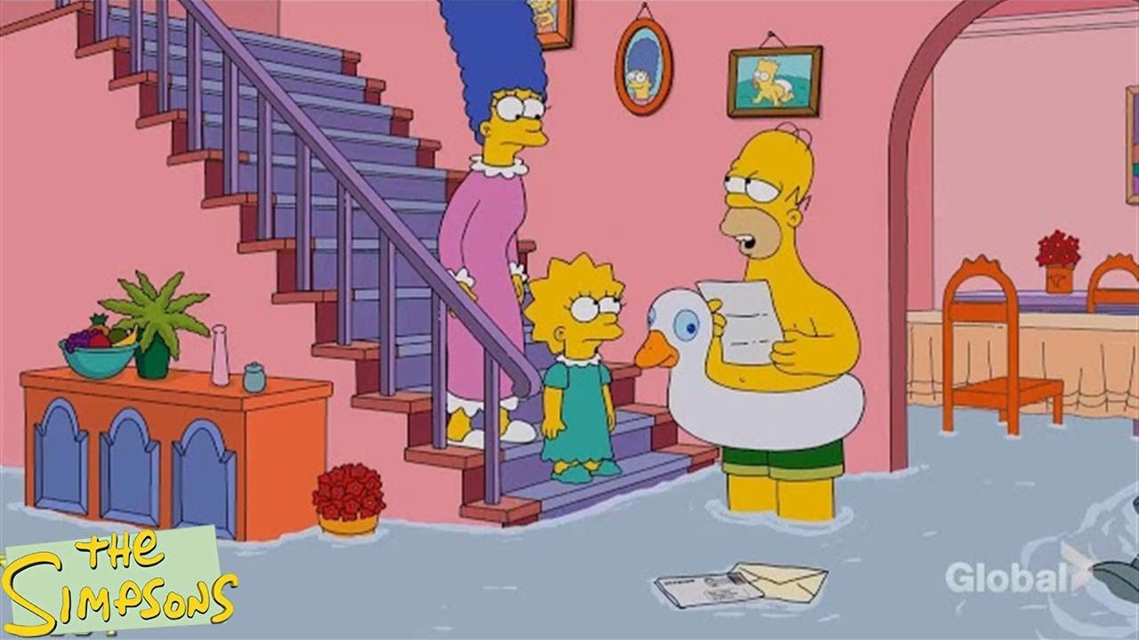 The House is Flooded Overnight! Homer - YouTube