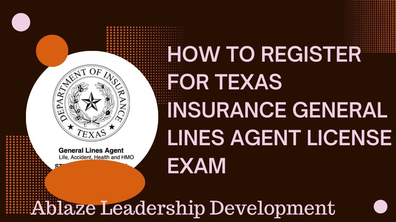 How to Register for Tx Life, Accident and Health Insurance License Exam ...