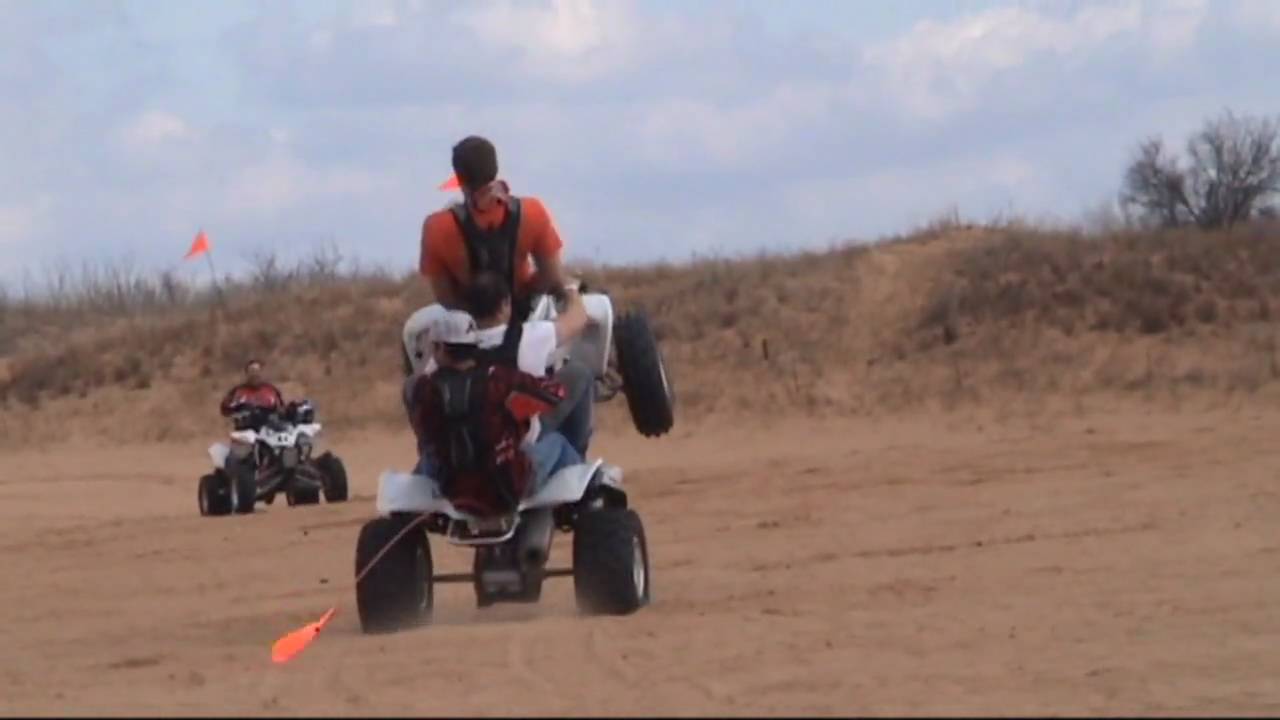 3 Man ATV Wheelie - YouTube