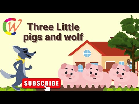 Story Of Three Pigs And wolf 🐺|kids Story Pigs and wolf ...