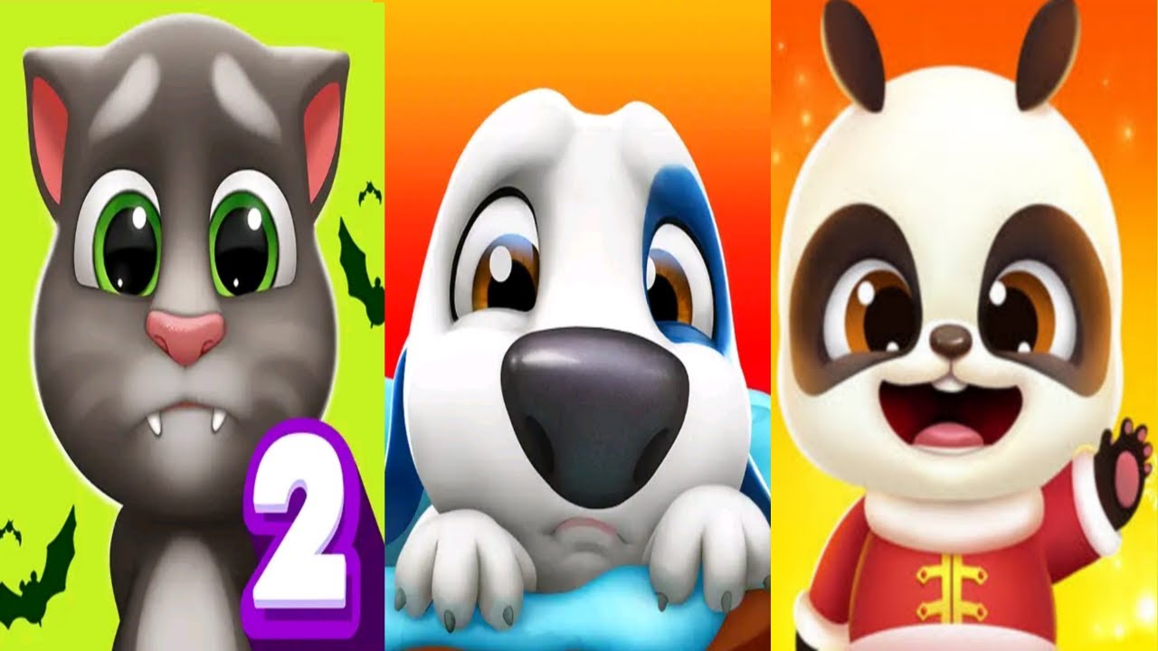 My talking hank 2 vs my talking tom 2 vs my talking panda 1 - YouTube