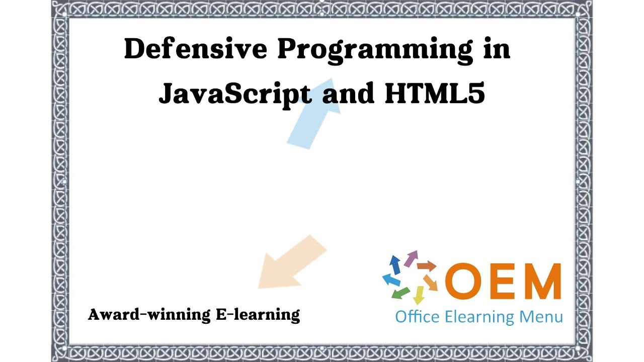 Defensive Programming Training Opleiding And Cursus Javascript And Html5 Mastery Youtube