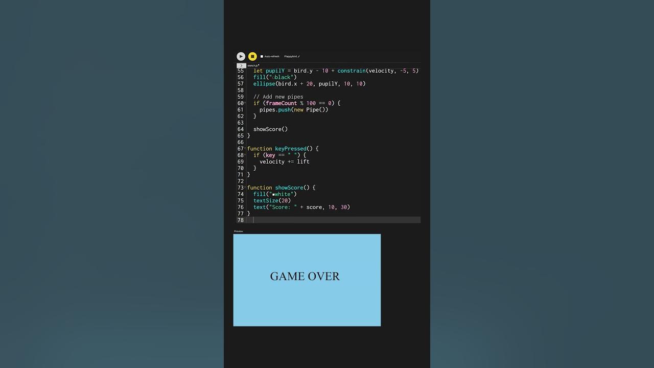 Coding Tutorial Flappy Bird Part 7 P5js Javascript Coding Youtube 