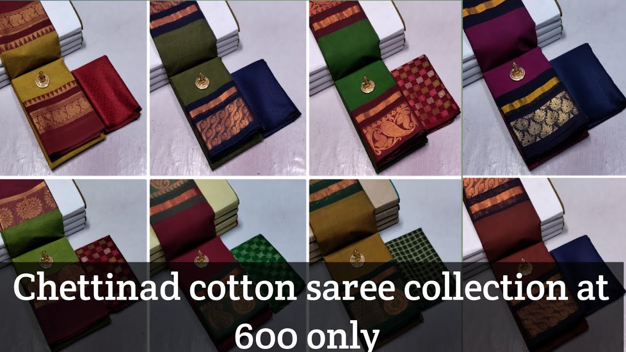 Chettinad cotton saree collection at 600 only || Bhuvaneswari textiles ...