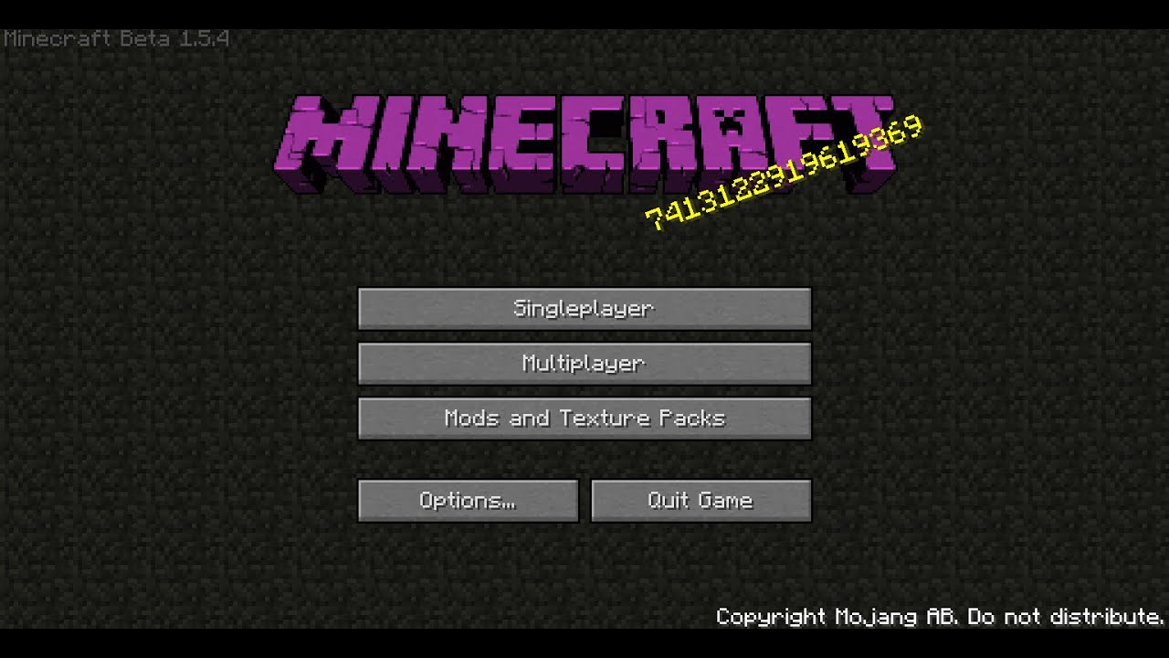 Minecraft Beta 1.5.4 - YouTube
