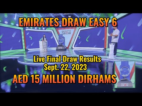 EMIRATES DRAW Easy 6 Live Final Draw Results Sept. 22, 2023 - YouTube