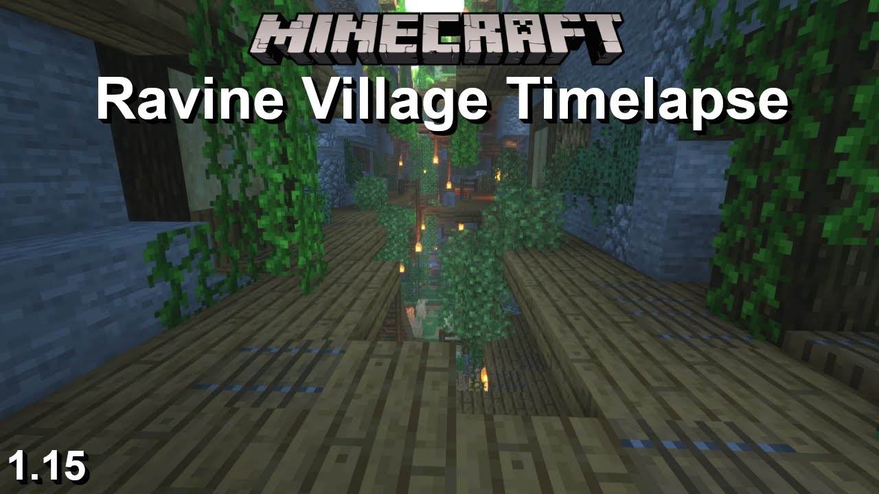 Building a Ravine Village in Minecraft 1.15 | Timelapse - YouTube