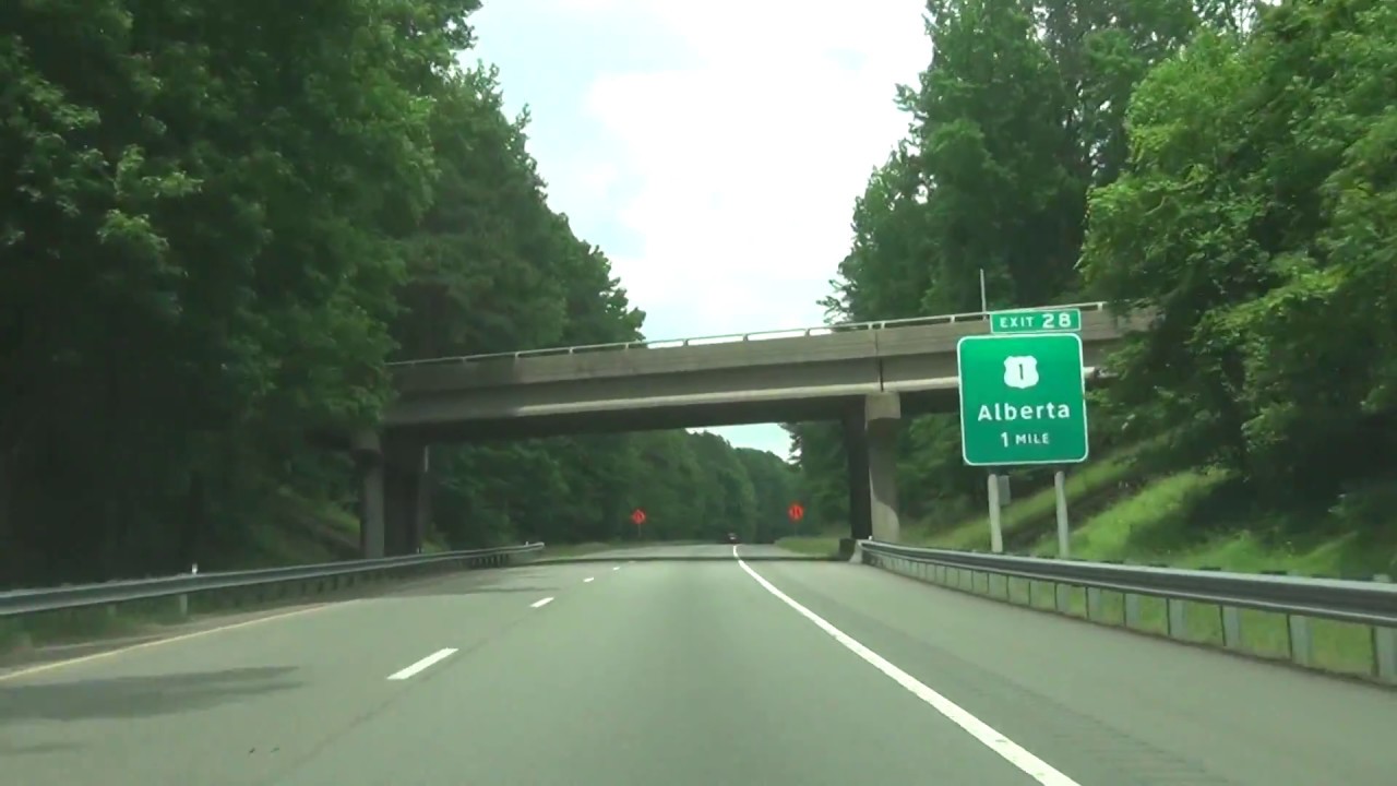Virginia - Interstate 85 North - Mile Marker 20 to 30 - YouTube
