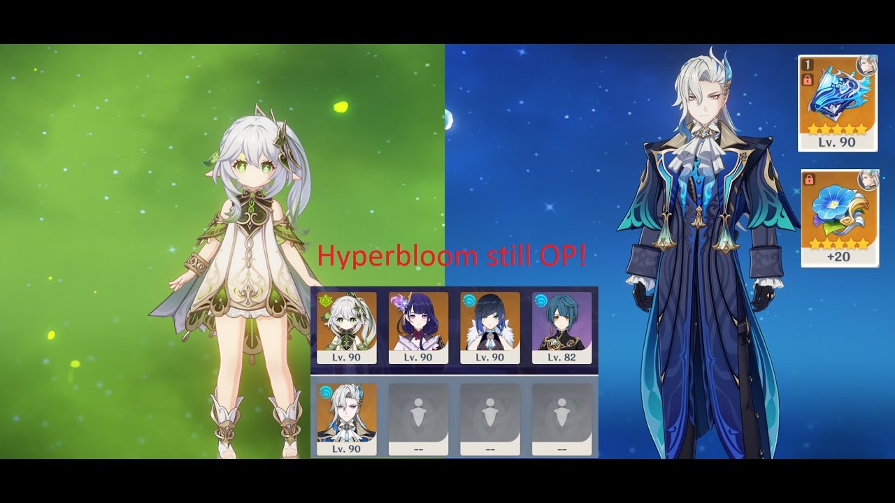 [Genshin Impact] Hyperbloom Nahida Raiden Shogun & Solo Neuvillette ...