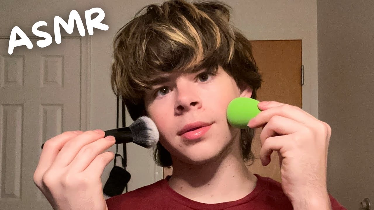 ASMR Guy Does Your Makeup Roleplay (I Tried) - YouTube