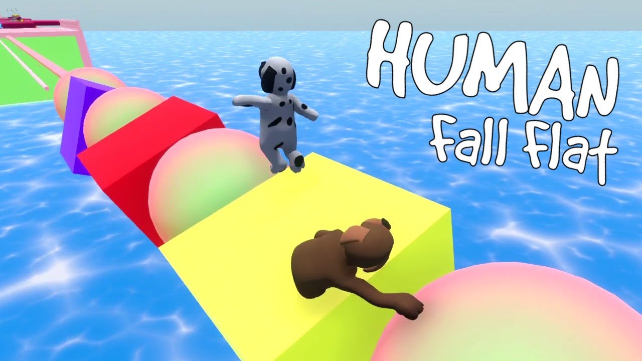 TWO CUTE DOGS DOING INSANE PARKOUR in HUMAN FALL FLAT - YouTube