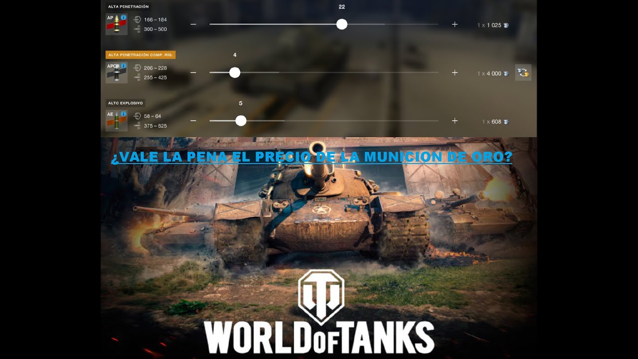 World of Tanks Tipos de Munición (AP, APCR, AE) - YouTube