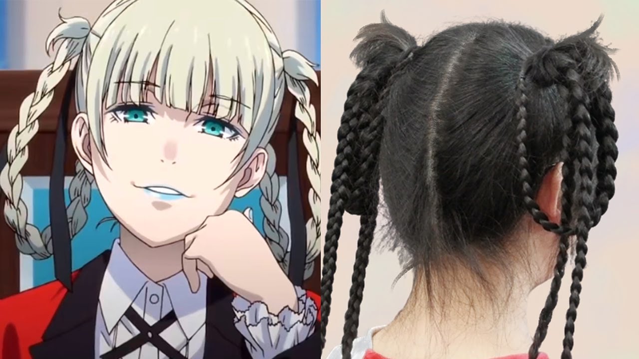 Momobami Kirari Hairstyle Tutorial | 賭ケグルイ髪型 | 狂赌之渊 桃喰绮罗莉 动漫发型教程 - YouTube