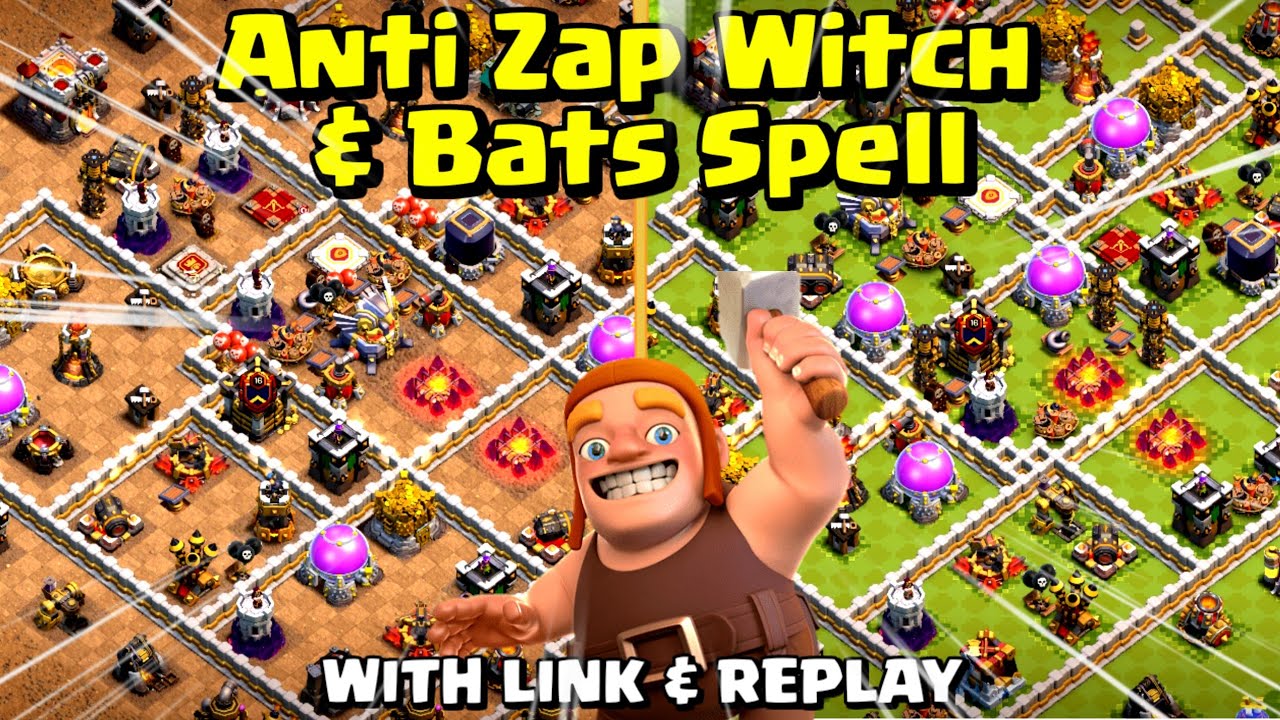 PART 1‼️ 2 WAR BASE TH11 ANTI ZAP WITCH & BATS SPELL 2024 • with Link ...