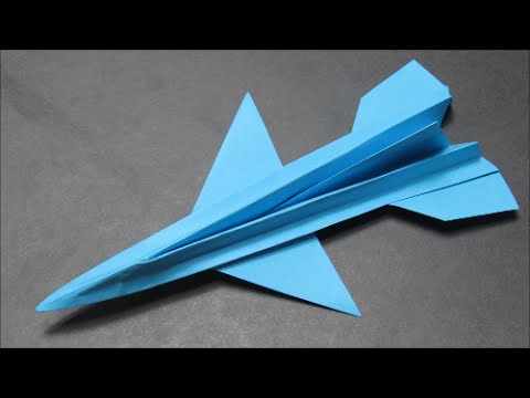 How to make the paper airplane F16 - Origami , Kağıttan uçak F16 nasıl yapılır