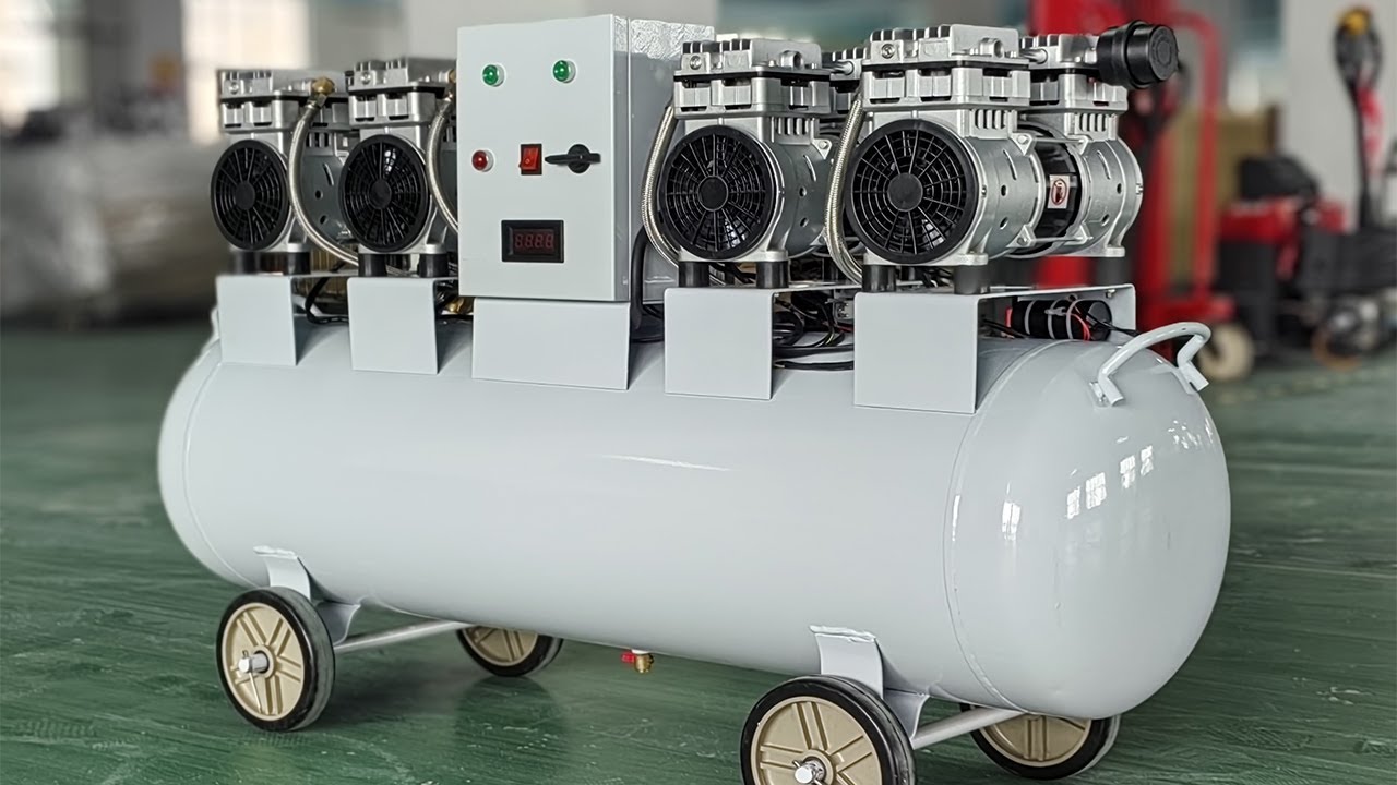 Medical piston oil-free air compressor 3kw small silent compressor air ...