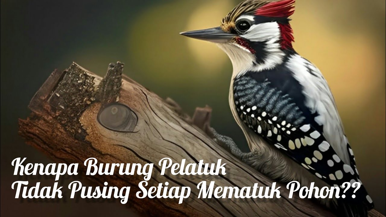 kenapa burung pelatuk tidak PUSING saat mematuk pohon? - YouTube